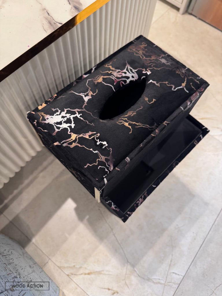 Luxury tissue box and dustbin 005 – Wood Action