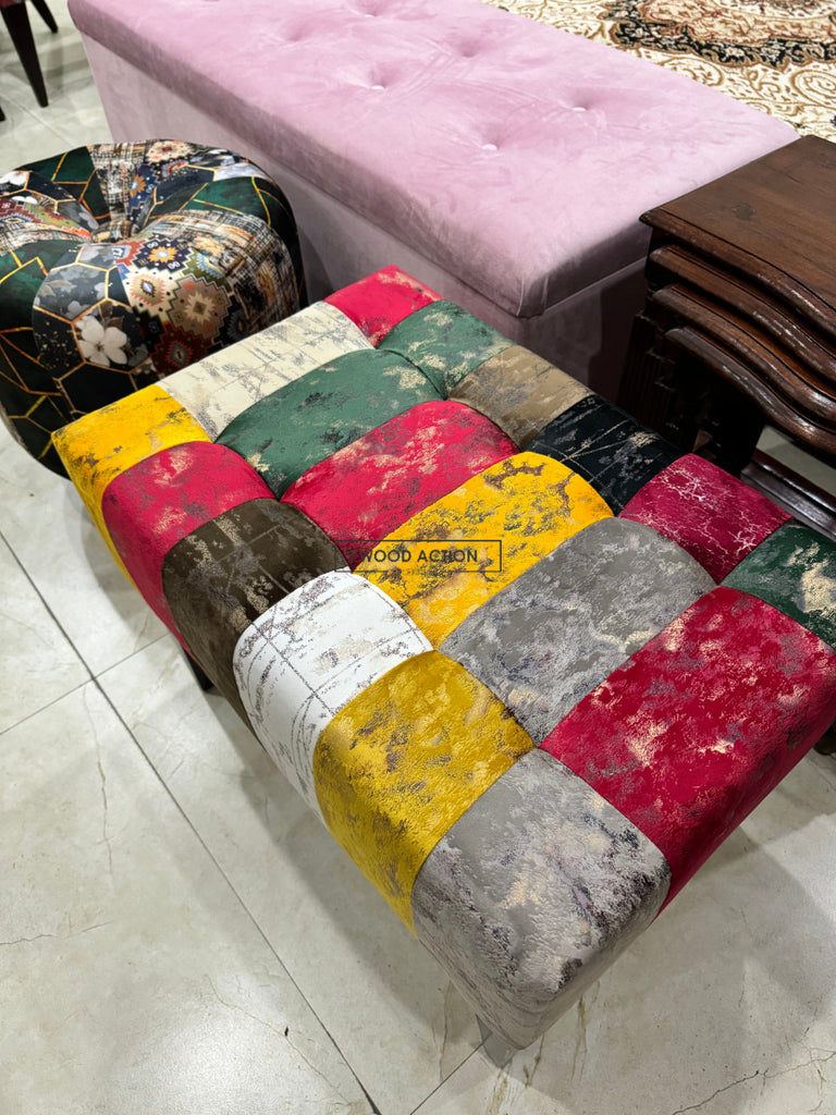 Patchwork stool 001 – Wood Action