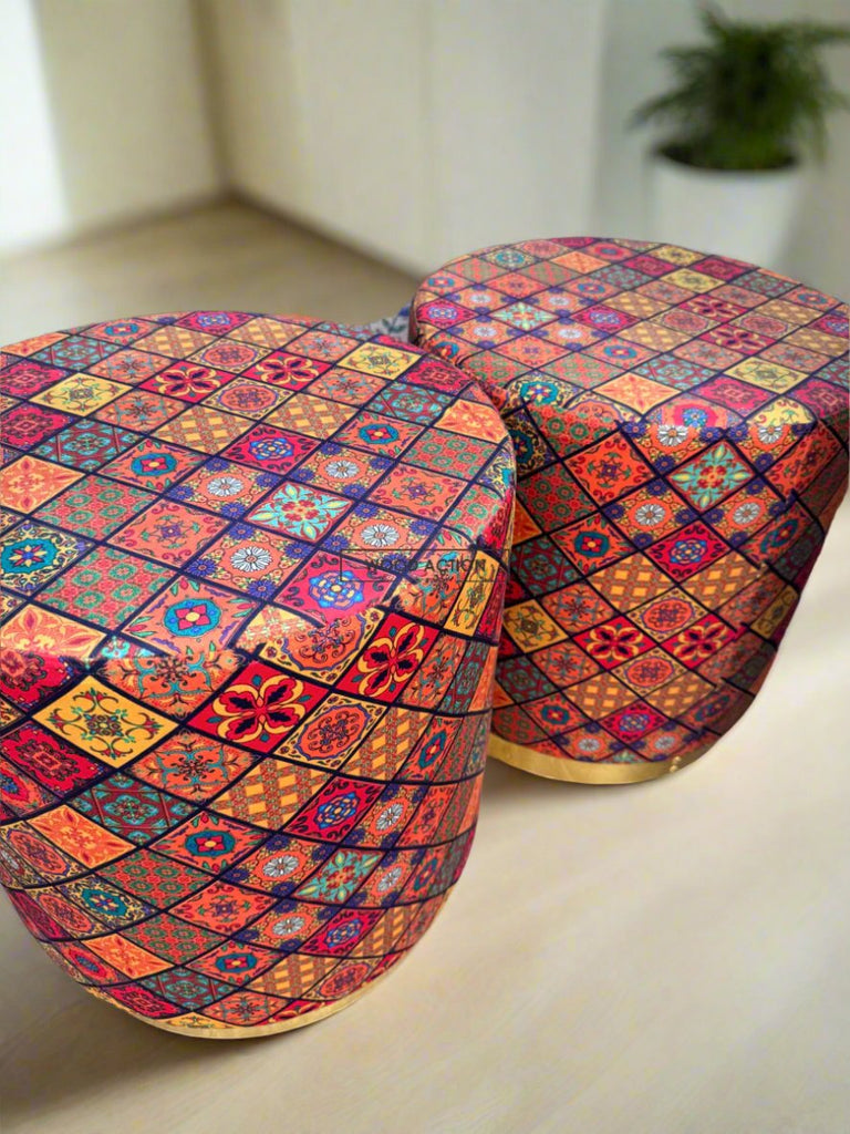 Premium round Stool 002 – Wood Action