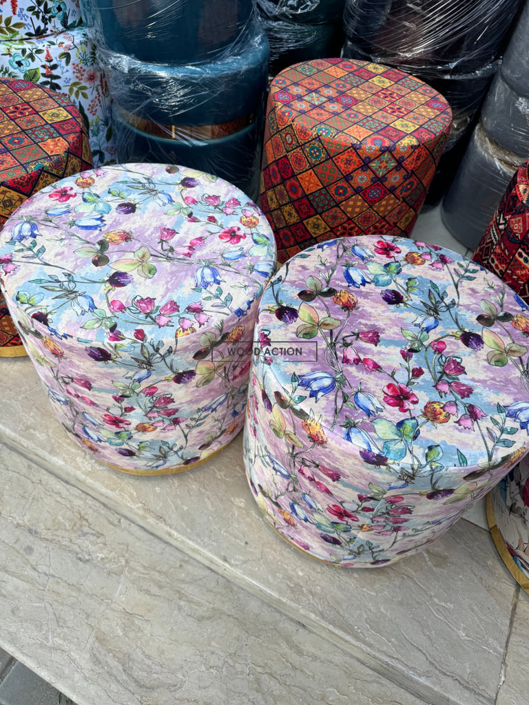 Premium round Stool 006 – Wood Action