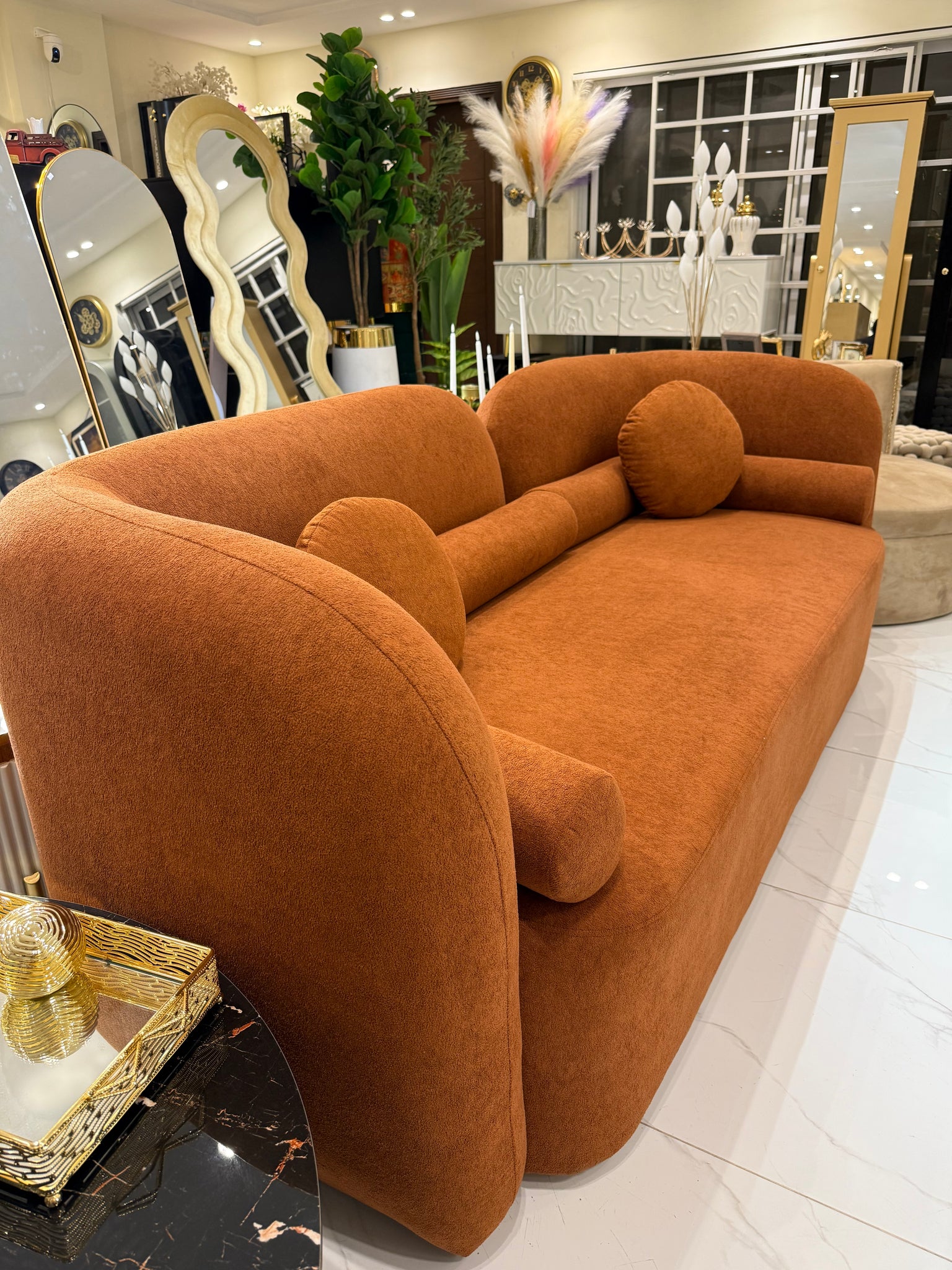 Terracotta Luxe Sofa – Wood Action