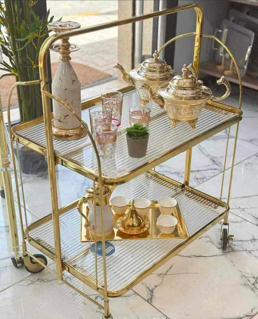 Foldable trolley Brass – Wood Action