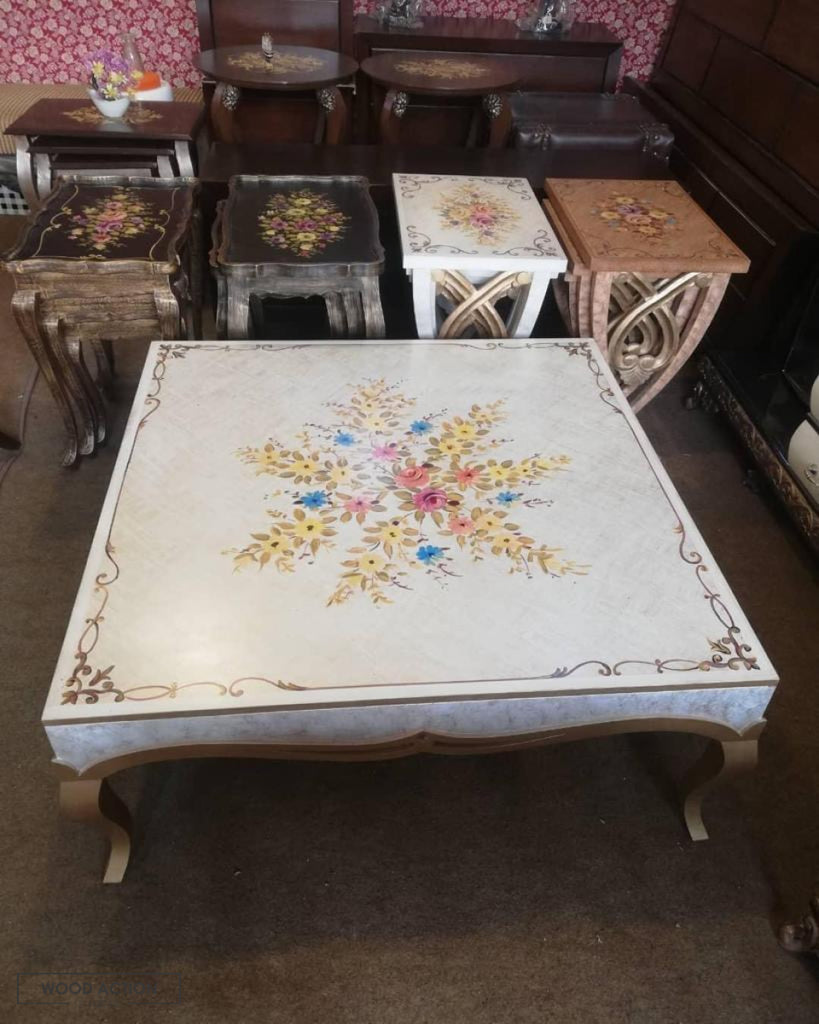Bella Hand Painted Center Table – Wood Action