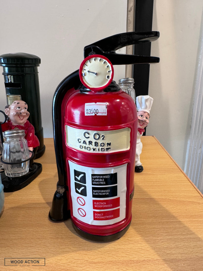 Fire extinguisher money box – Wood Action