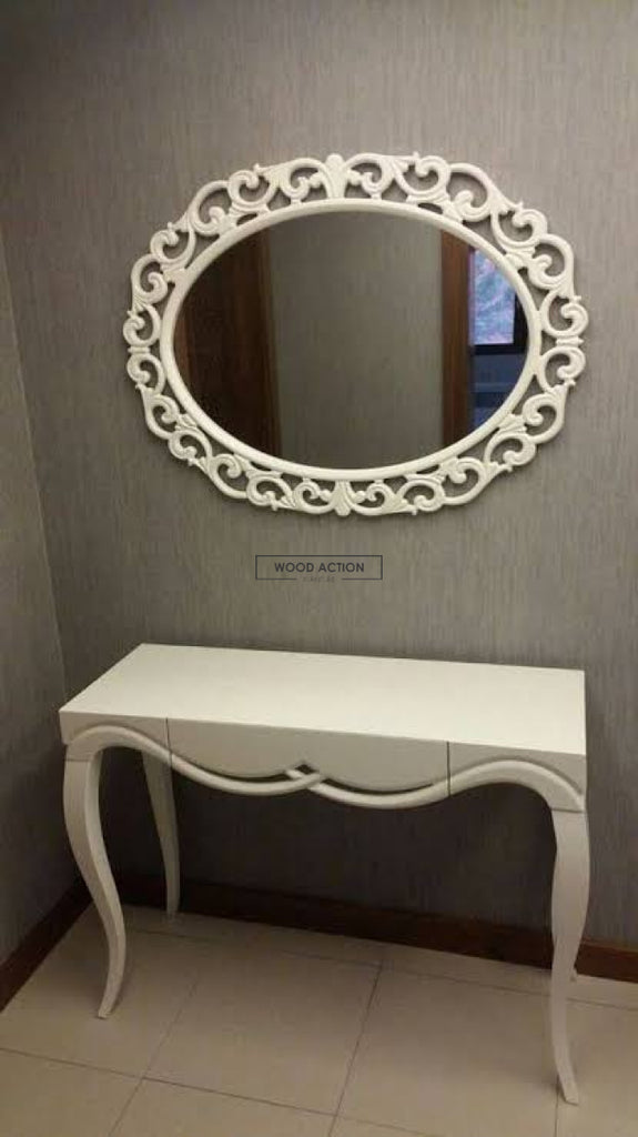 Hazel Mirror Console – Wood Action