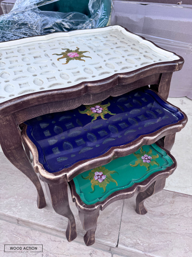 Hennesy nesting table set of 3 – Wood Action