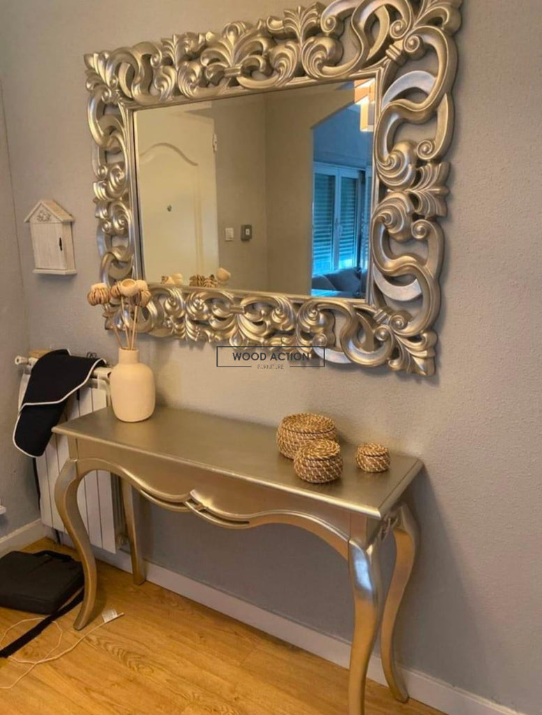 Luna Mirror Console – Wood Action