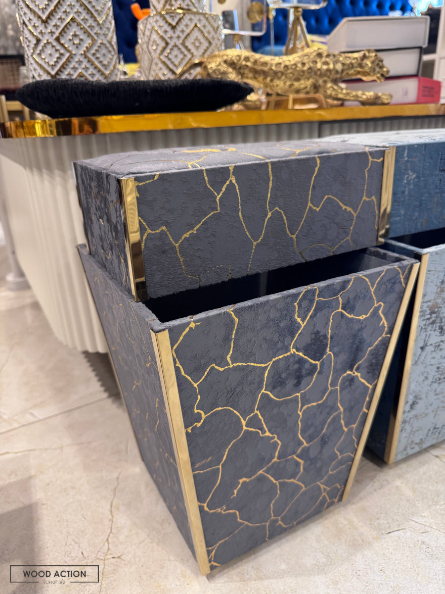 Luxury tissue box and dustbin 002 – Wood Action