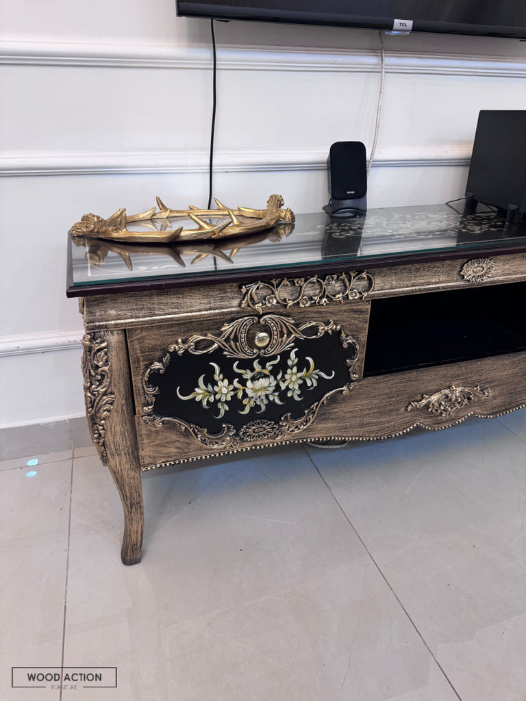 Nia hand painted LCD console – Wood Action