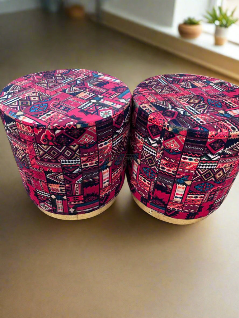 Premium round Stool 004 – Wood Action