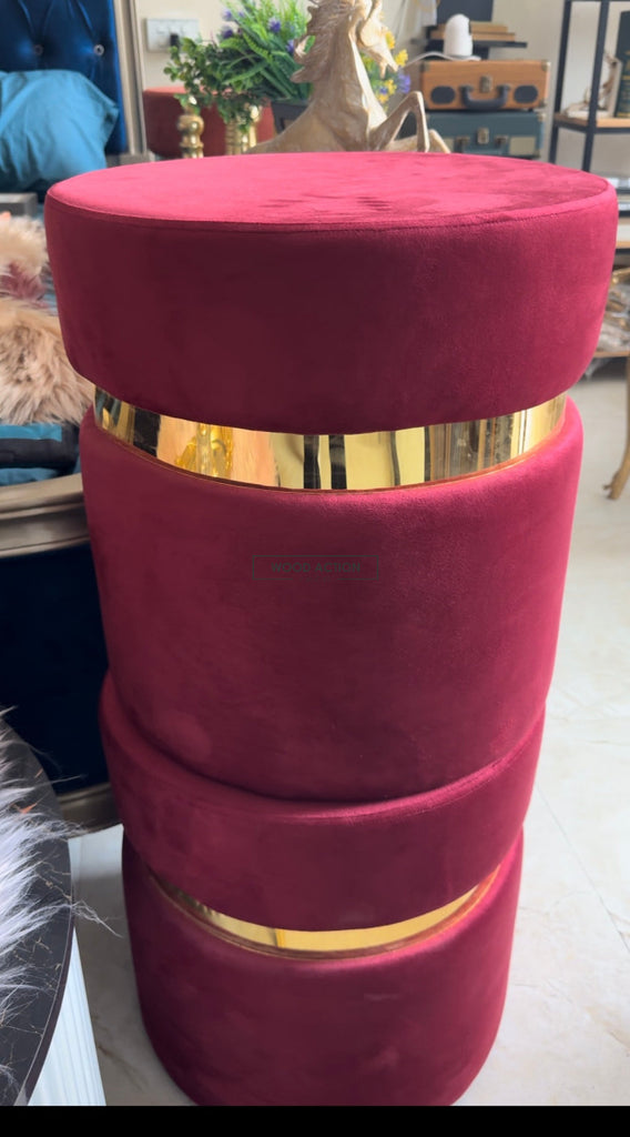 Premium round Stool 008 – Wood Action